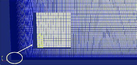 computational grid for Σ y model simulations the inset shows the mesh