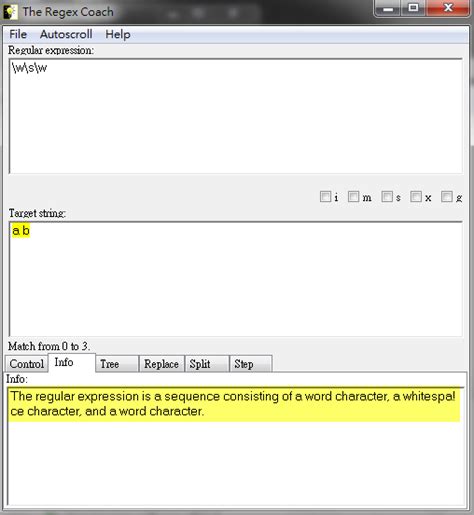 【程式工具 】regex Coach Regular Expression 正規表示法 即時 比對 檢測 軟體 奇奇筆記