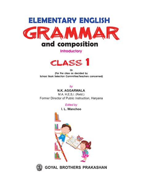 Elementary English Grammar Class 1 Pdf