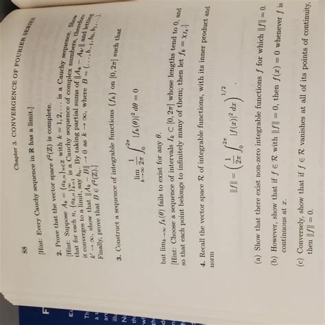 Solved Chapter 3 Convergence Of Por Hint Every Cauchy