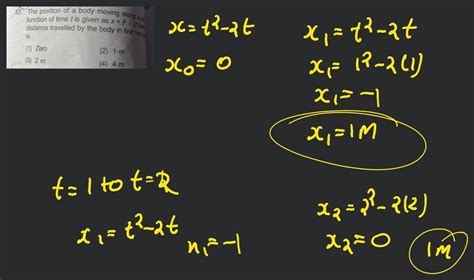 The Position Of A Body Moving Along X Axis As A Function Of Time T Is Giv