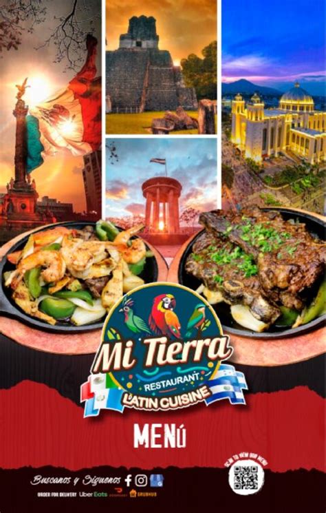 Menu Mi Tierra Restaurant