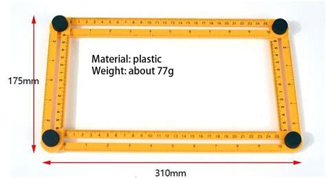 Multifunctional Folding Ruler Plastic Stainless Grandado