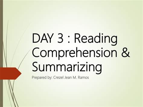 summarizing ppt ppt