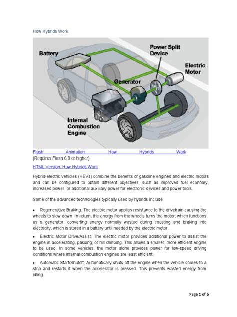 How Hybrids Work | PDF | Hybrid Electric Vehicle | Engines