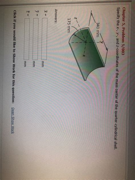 solved chapter 5 problem 5 003 specify the x y and