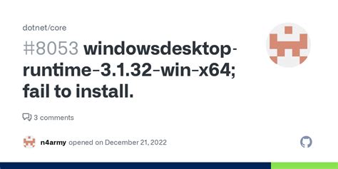 Windowsdesktop Runtime Win X Fail To Install Issue Dotnet Core GitHub