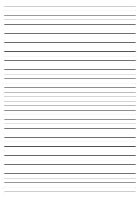 Blank Page With Lines For Writing