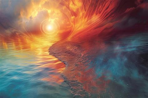 Depiction Of The Principles Of Wave Interference And Superposition Premium Ai Generated Image