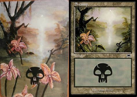 Basic Land Swamp Altered By Bearhands Art Mtg Altered Art Mtg Art