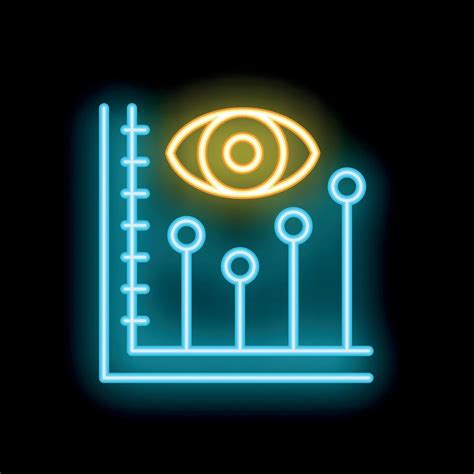 Neon Icon Of Eye Watching Data Chart Representing Market Research 52897154 Vector Art At Vecteezy