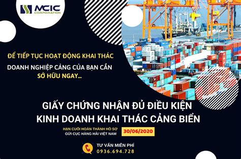 Giấy chứng nhận đủ điều kiện kinh doanh khai thác cảng biển Dịch vụ