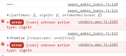 Error Vuex Unknown Action Type In Nuxt However I Did All Exactly According Accessing