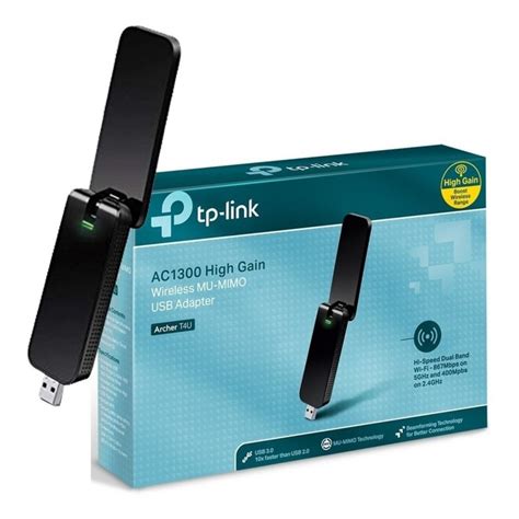 Placa De Red Wifi Usb Tp Link Archer T4U Ac1300 Dual Band Usb 3 0