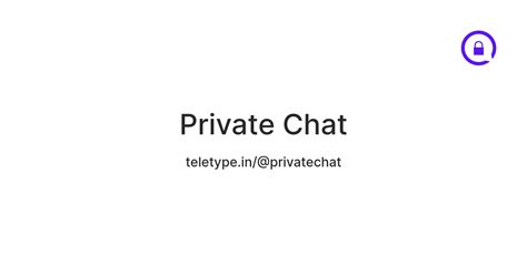 private chat — teletype
