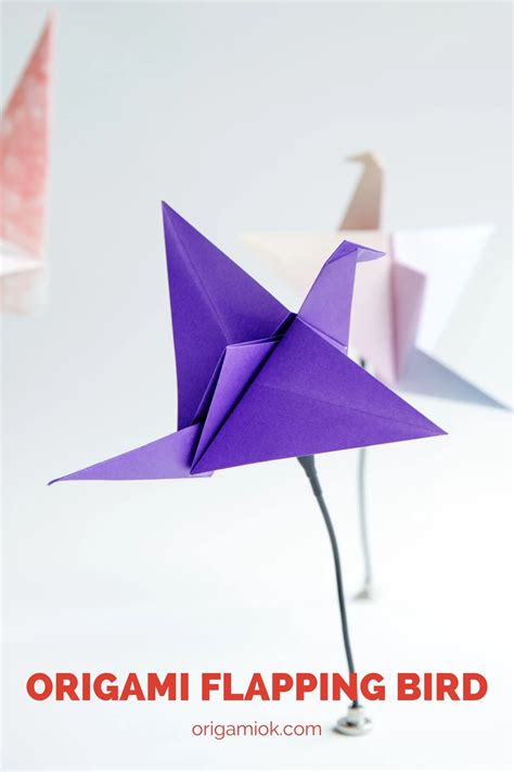How To Fold An Origami Flapping Bird Origami Ok