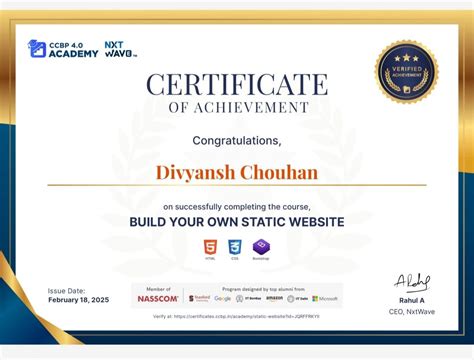 Webdevelopment Staticwebsite Html Css Bootstrap Achievement Divyansh Chouhan