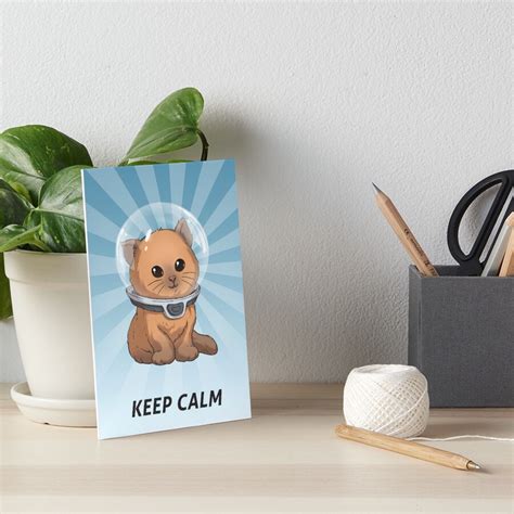 Keep Calm Kitty Art Board Print For Sale By Unknownworlds Redbubble