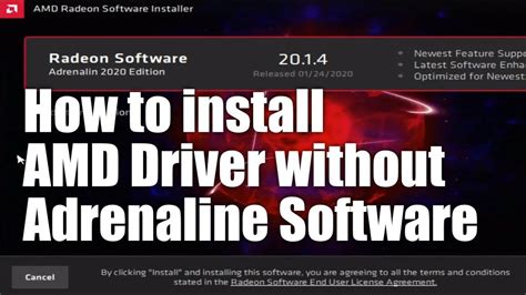 How To Install Amd Drivers Without The Installing Adrenaline Software Youtube