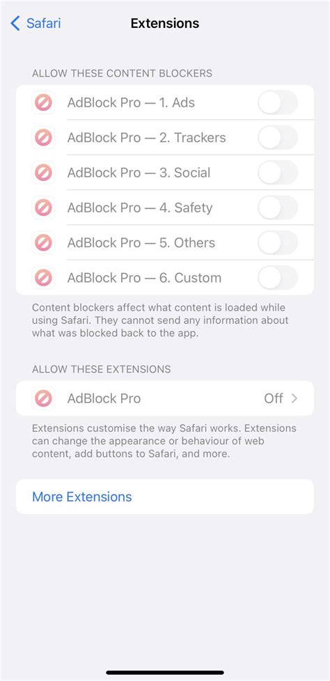 Tried To Activate These Extensions Why Is It Not Possible R Ios