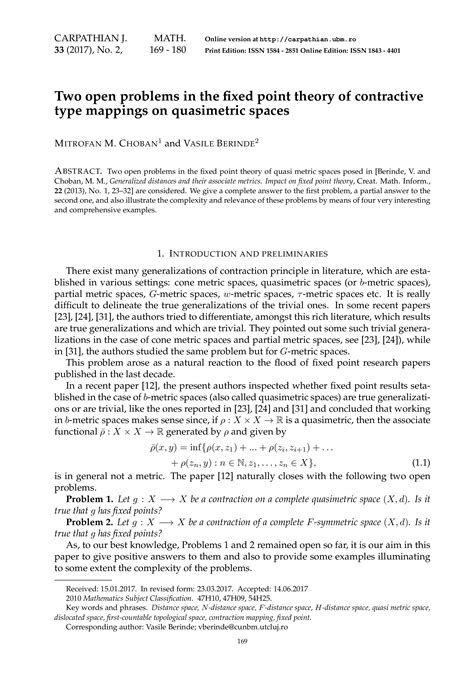 two open problems in the fixed point theory of contractive type