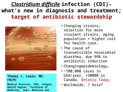 Pptx Clostridium Difficile Infection Cdi Whats New In Diagnosis And Treatment Target Of