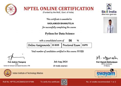 nptel python iitmadras pythonfordatascience datascience