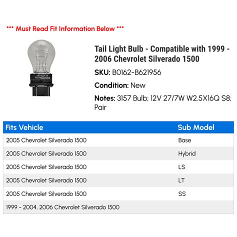 Silverado Tail Light Bulb Number Shelly Lighting