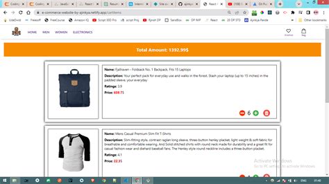 Github Ajinkyapande98e Commerce Web App React Redux