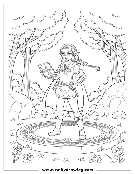 Zelda Coloring Pages Emily Drawing
