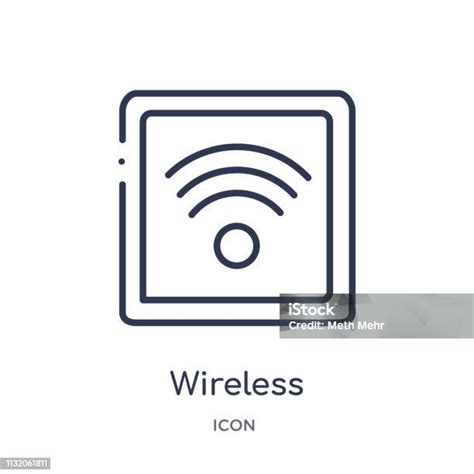 디지털 경제 개요 컬렉션에서 선형 무선 아이콘입니다 얇은 라인 무선 벡터 흰색 배경에 고립입니다 무선 트 렌 디 일러스트레이션 0명에 대한 스톡 벡터 아트 및 기타 이미지