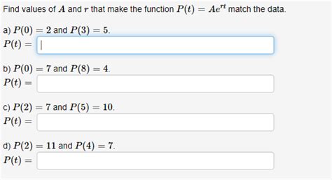 Solved Find Values Of A And R That Make The Function P T Chegg