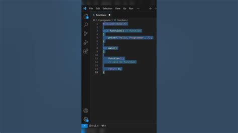 Function In C Programming Shorts Programming Youtube