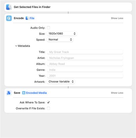 Trying And Failing To Create A Simple Shortcut To Batch Convert Prores Mov Files To Mp4 Using