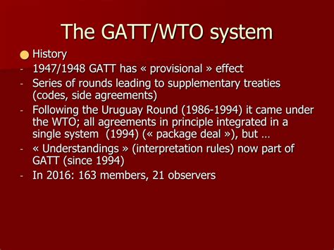 PPT The GATT WTO System PowerPoint Presentation Free Download ID