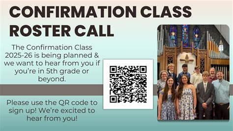 First Confirmation Class Roster Call To Register Click The Link