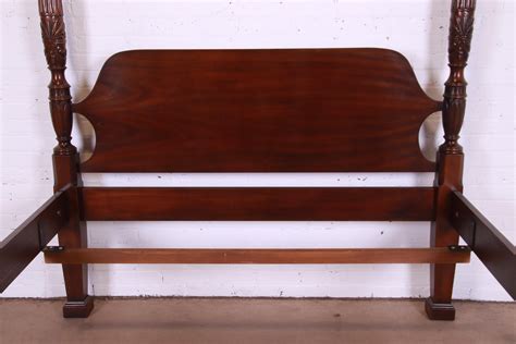 Drexel Heritage Georgian Carved Mahogany Queen Size Poster Bed At 1stdibs Drexel Bed Drexel