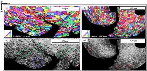 AA6016 EBSD Measurements Showing A B IPF Maps And C D Gray Scale Download Scientific