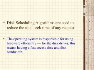 Disk Scheduling Algorithms PPT