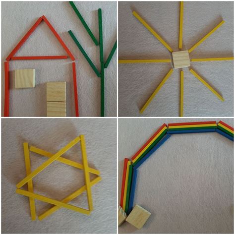 Figuras De Palos De Colores