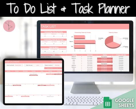 Google Sheets To Do List Template Undated Planner Editable Etsy