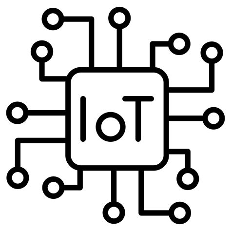 Iot Technology Icon Line Vector Illustration 38493525 Vector Art At