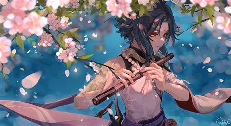 Xiao Playing Flute Genshin Impact HoYoLAB