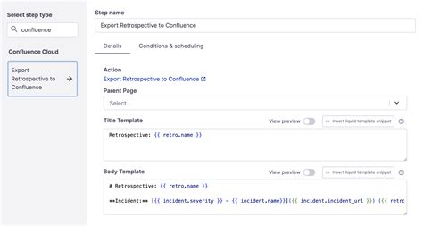 export retrospective to confluence
