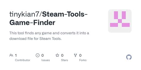 Github Tinykian7steam Tools Game Finder This Tool Finds Any Game