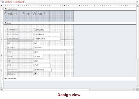 How To Create A Form With The Form Wizard In Microsoft Access Webucator