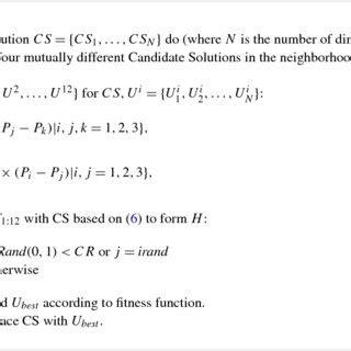 Pseudo Code For DE Based Evolution Download Scientific Diagram