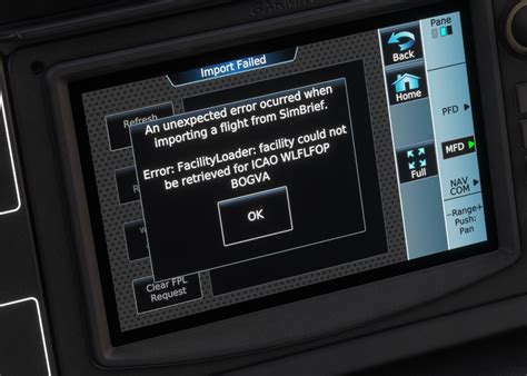 Simbrief Error General Navigraph