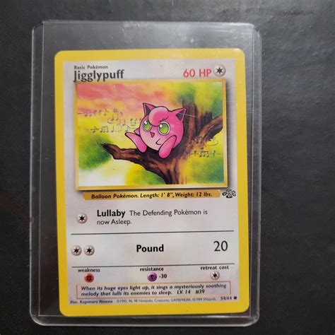 Pokemon Jigglypuff Card First Edition 54 64 Ebay