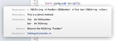 Objective C How To Make Xcode Display Comments Below User Defined Methods Stack Overflow